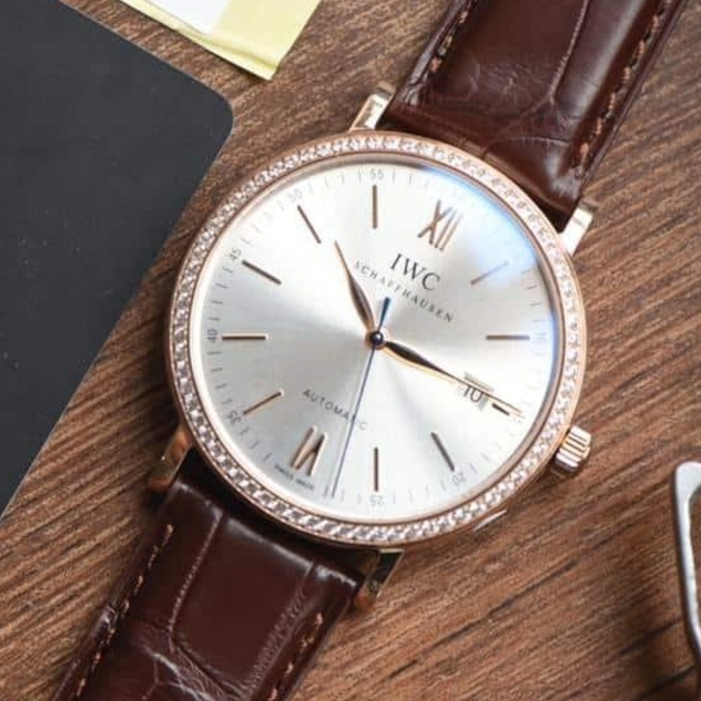 V7공장 IWC 포르토피노 다이아베젤 로즈골드 화이트 다이얼 레더 스트랩 40mm IW356515 > IWC - 명품 시계 ...